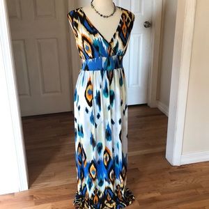 mystique aura | Dresses | Aztec Native Print Maxi Dress Small ...
